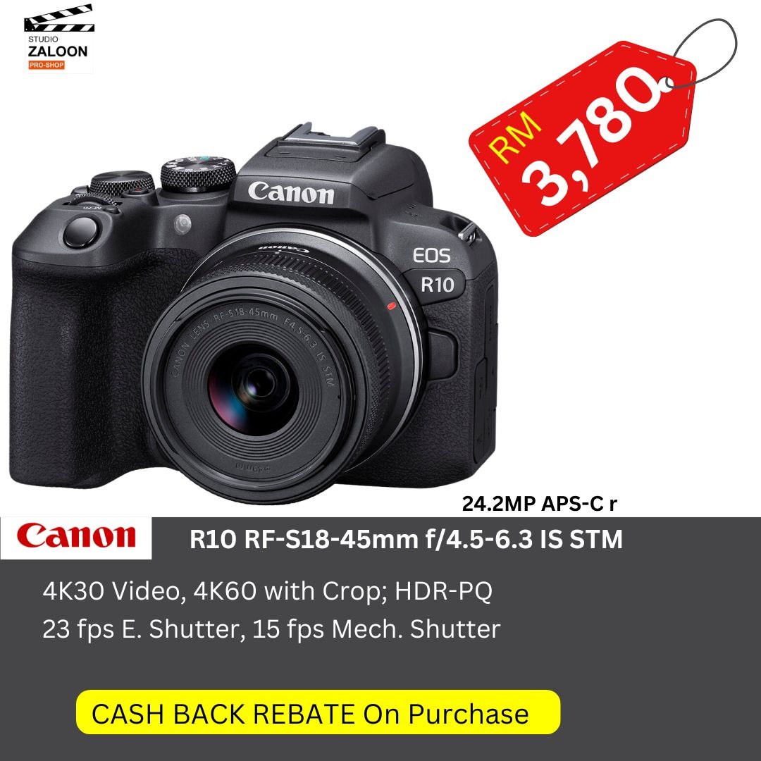 Canon EOS R10 Mirrorless Camera with 18-45mm Lens, Photography, Cameras on Carousell