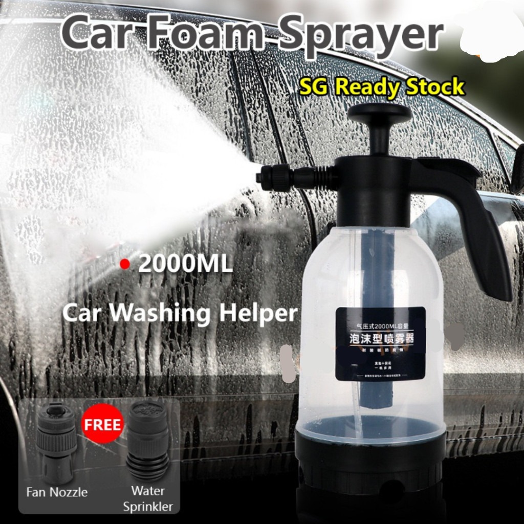Car Wash Snow Foam Sprayer Bottle High Pressure Foam Spray Manual Air ...