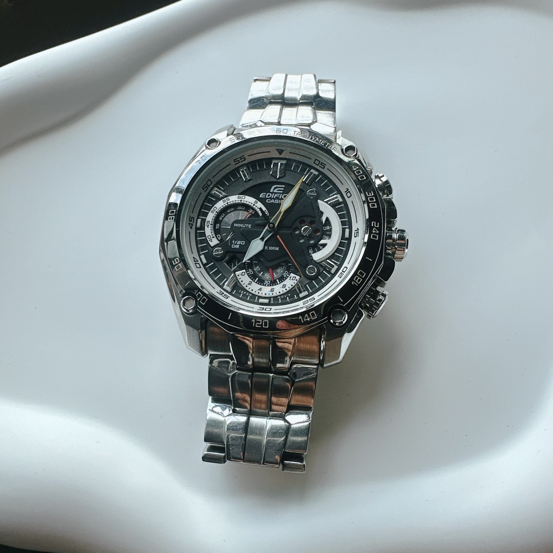 Casio EF-550 Stainless Steel, Men's Fashion, Watches & Accessories ...