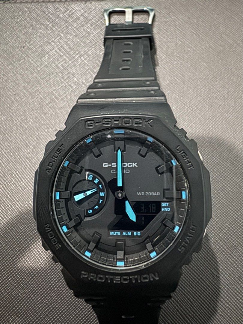 Casio G-Shock Neon Accent Series GA-2100-1A2 Black Resin Band Men ...