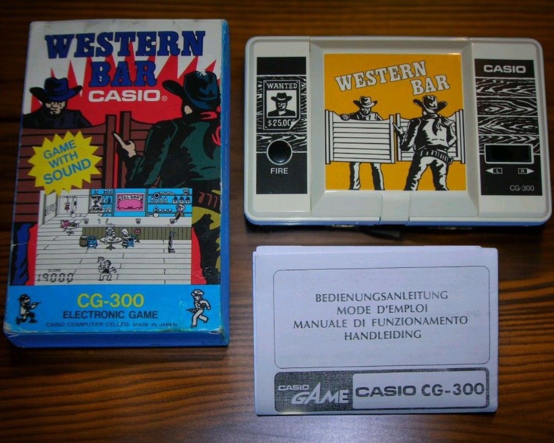 CASIO LCD HANDHELD GAME CG-300 WESTERN BAR 1984 JAPAN VINTAGE ...