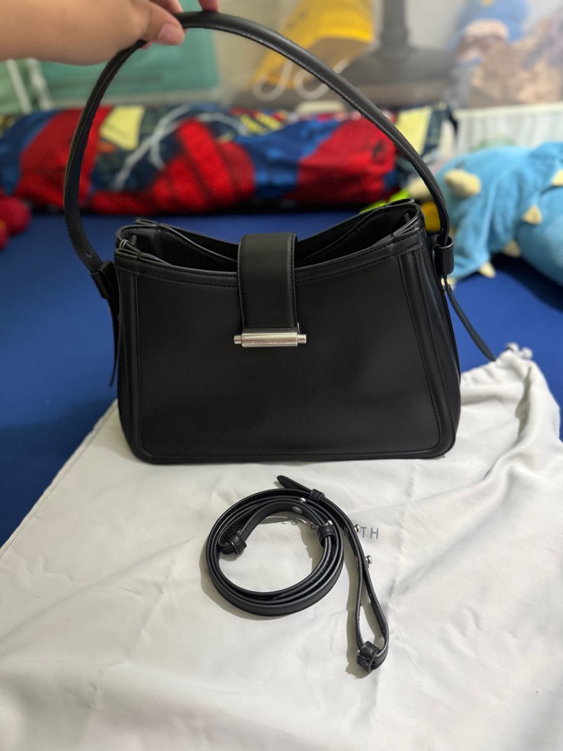 Charles and Keith Lola Belted Hobo Bag, Women's Fashion, Bags & Wallets ...