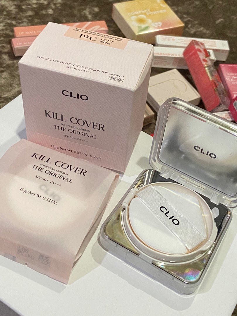Clio Kill Cushion Foundation Original 19C Light (with refill), Beauty ...