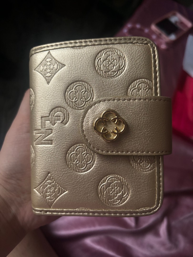 CLN KATHIE GOLD MEDIUM WALLET, Women's Fashion, Bags & Wallets, Wallets ...