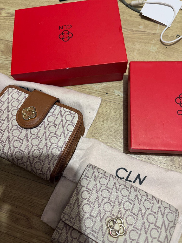 CLN wallet with card holder and coin purse bundle, Women's Fashion ...