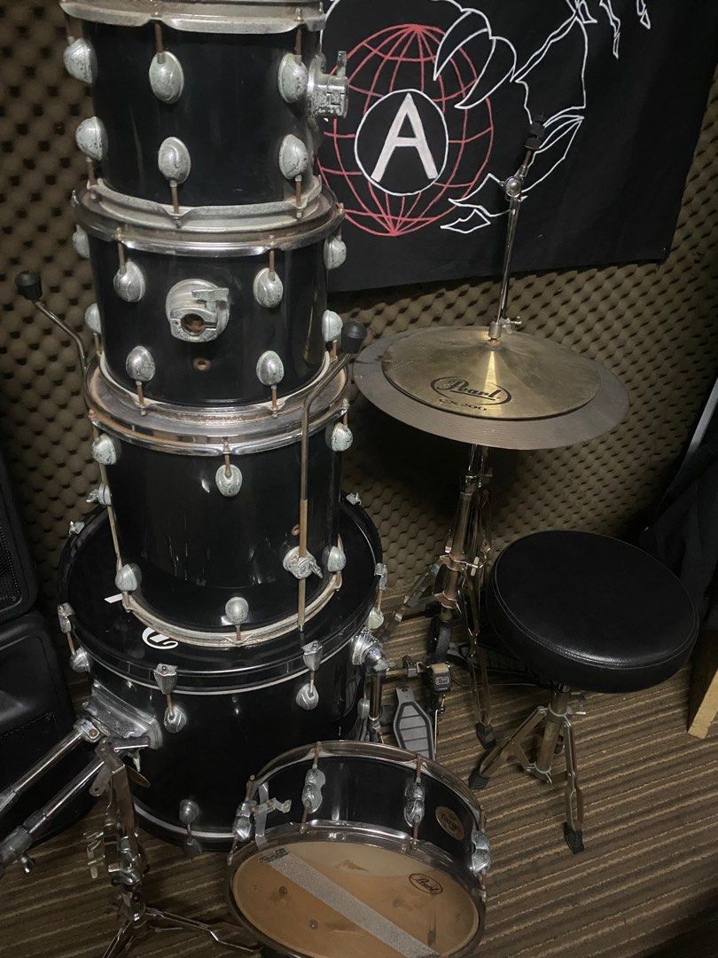 Drum set pearl target, Hobbies & Toys, Music & Media, Musical ...
