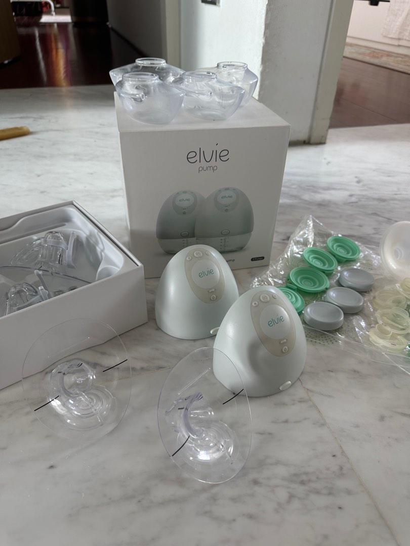 Elvie wearable wireless breast pump with extra 19mm nipple inserts and ...