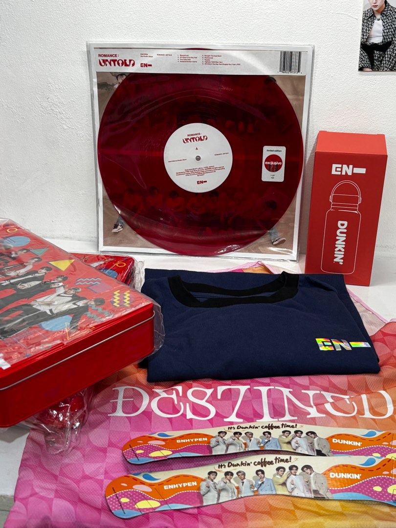 Enhypen Limited Edition Romance Untold Vinyl + Bench + Dunkin Merch ...