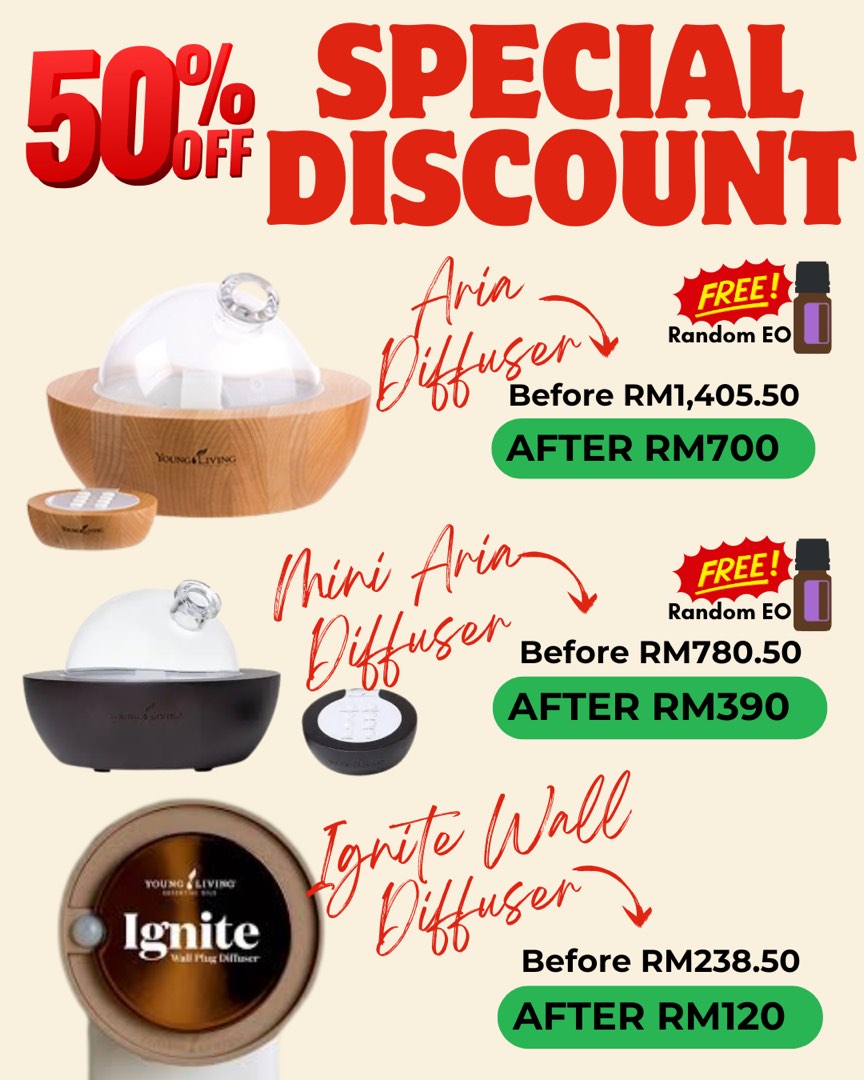 IGNITE WALL DIFFUSER YOUNG LIVING, Furniture & Home Living, Home ...