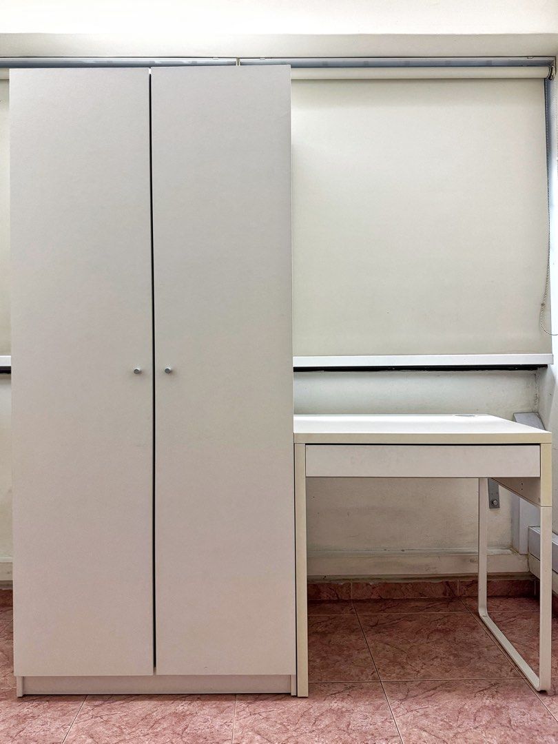 [Must go by 23 Mar] IKEA wardrobe plus study table set, Furniture ...