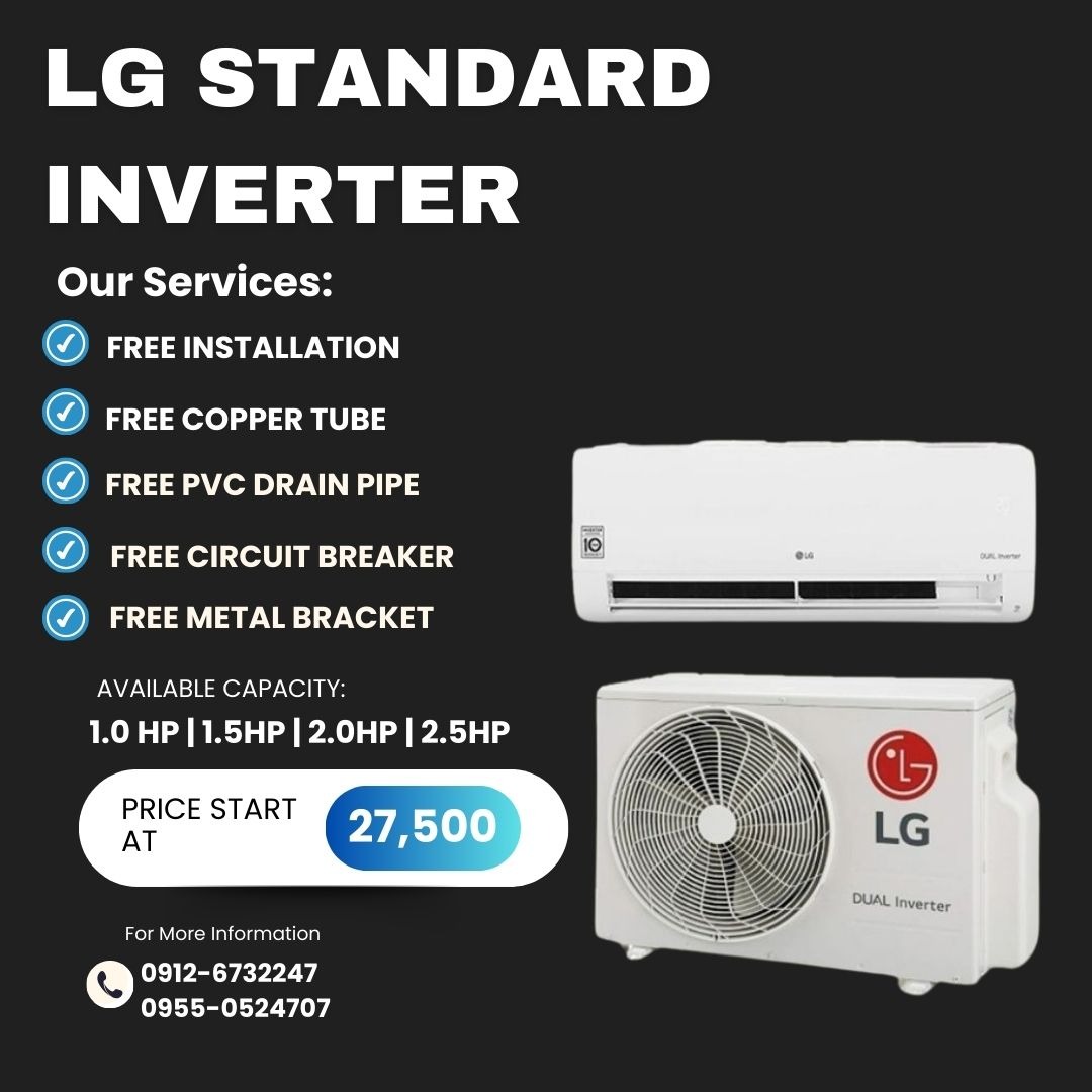 LG STANDARD INVERTER SPLIT TYPE AIRCON FREE INSTALLATION, TV & Home ...