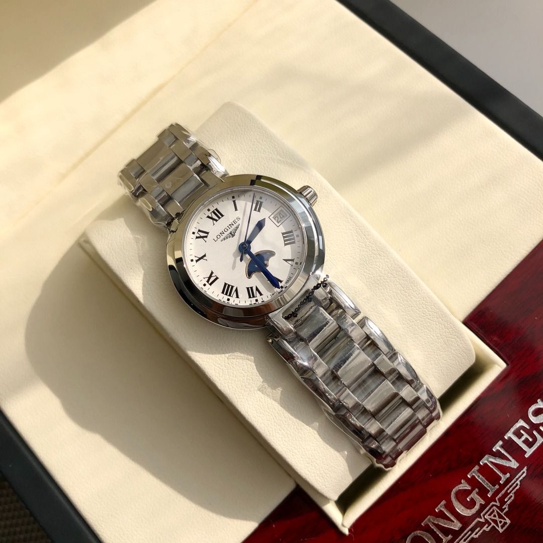 Longines New Series Heart Moon Phase Stone Watch, Men's Fashion ...