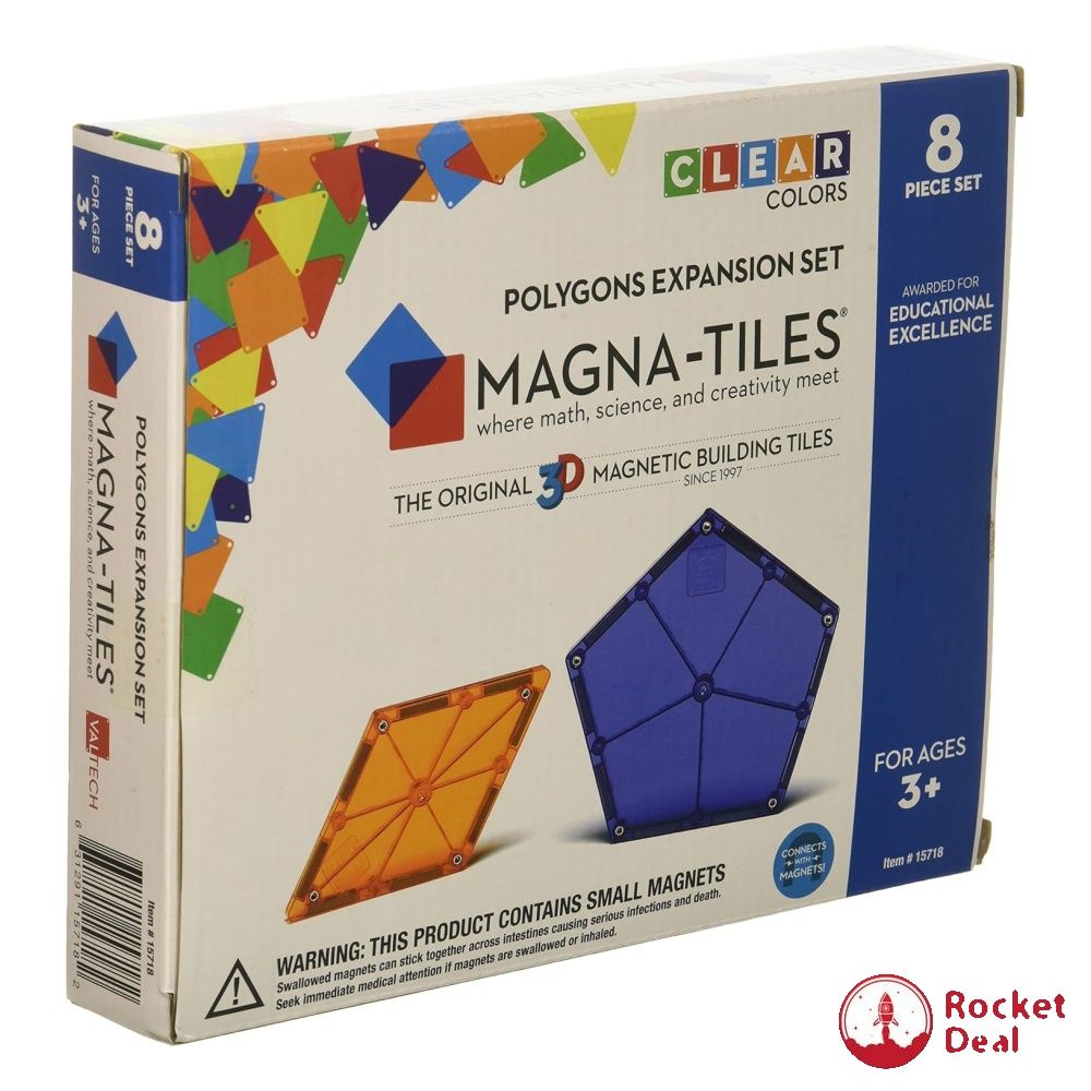 Magna Tiles 8-Piece Polygons Expansion Set – The Original, Award ...