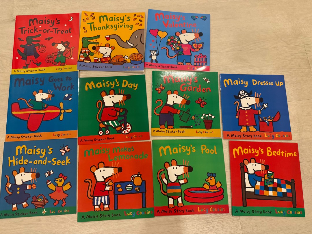 Maisy Storybooks and Stickers book bundle set, Hobbies & Toys, Books ...