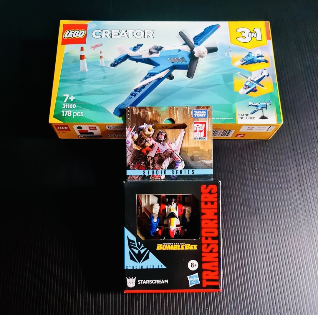 MISB Transformers Bumblebee Studio Series Core Starscream, Lego 3-in-1 ...