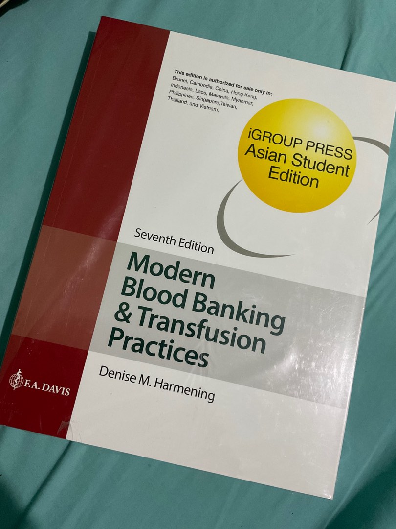 Modern Blood Banking / Blood Bank Book 7th Edition, Hobbies & Toys ...