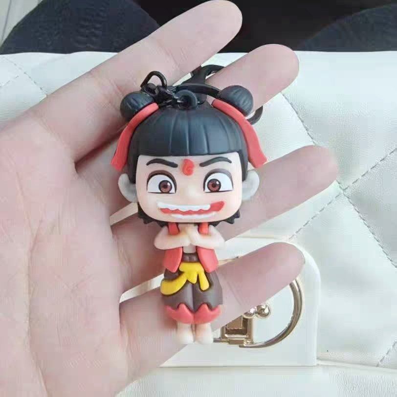 Nezha 2 Movie Character Keychain Key Holder Bag Charm Cartoon Backpack ...