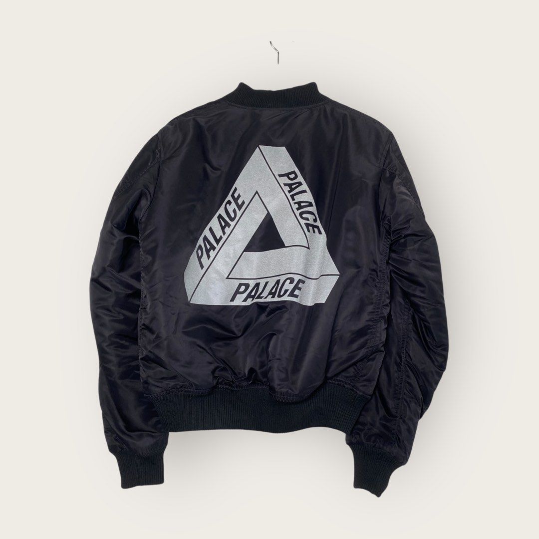 Palace Bomber Black Jacket, Men's Fashion, Activewear on Carousell