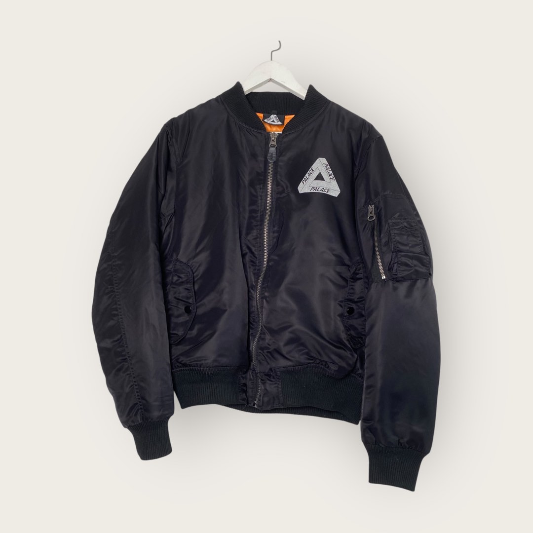 Palace Bomber Black Jacket, Men's Fashion, Activewear on Carousell