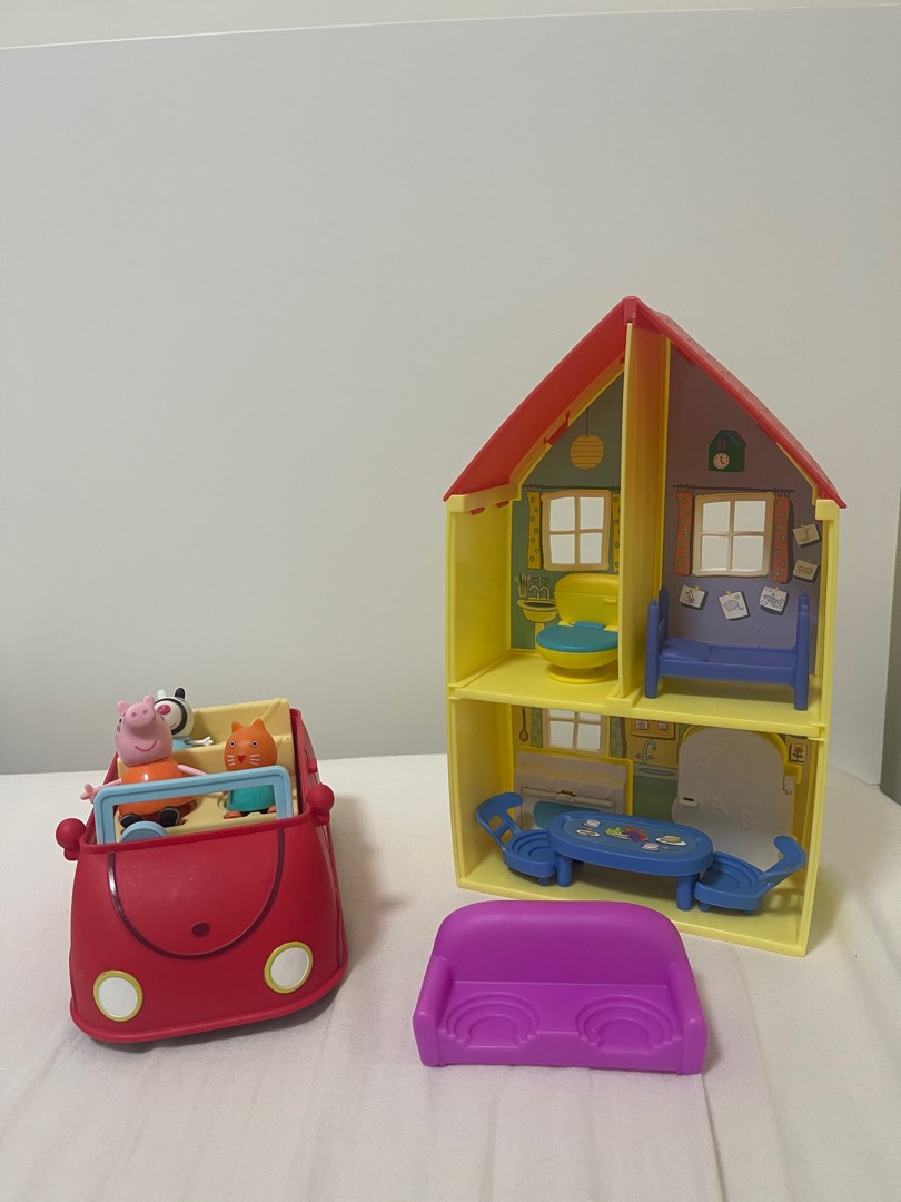 Peppa Pig House & Car, Babies & Kids, Infant Playtime on Carousell