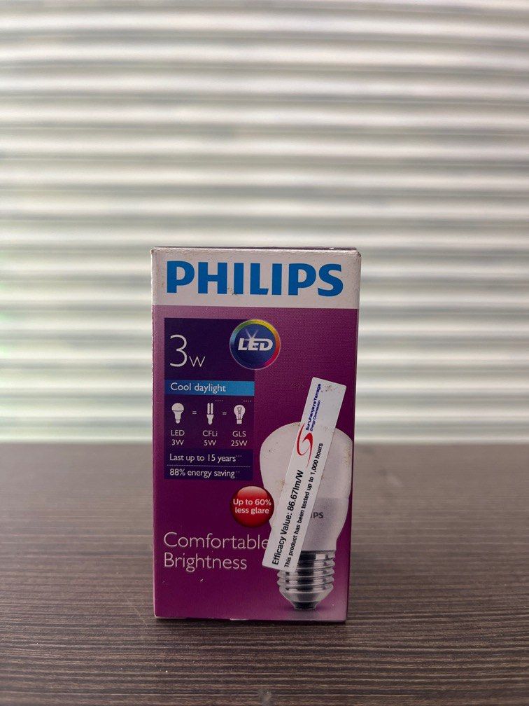 PHILIPS LED Bulb 3W, TV & Home Appliances, Electrical, Adaptors ...