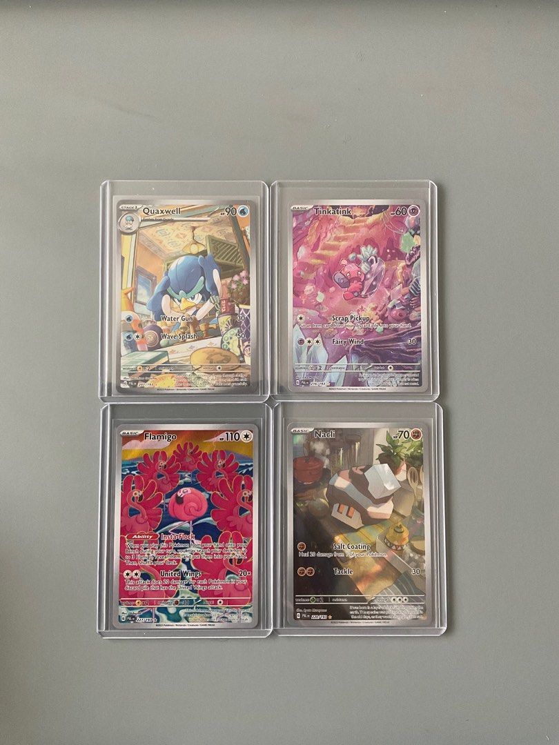 Pokemon PAL IR Quaxwell 207 Tinkatink 216 Nacli 220 Flamigo 227 TCG cards, Hobbies & Toys, Toys ...