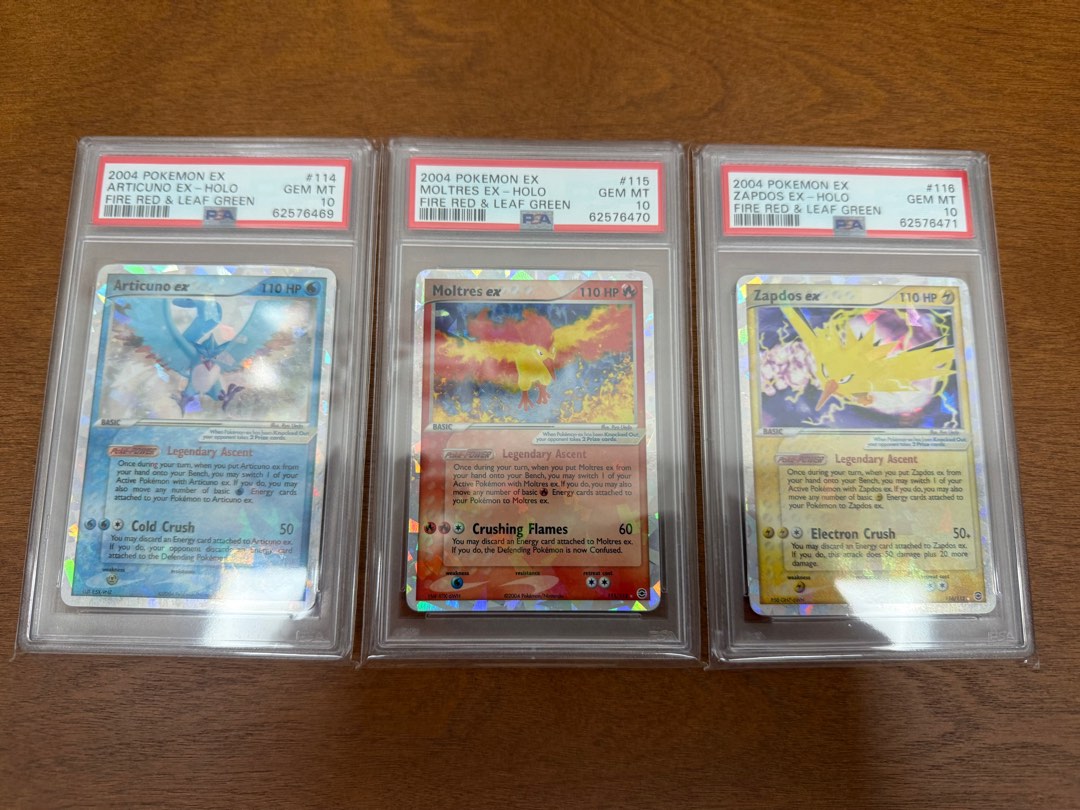 Pokémon TCG Trio Birds Articuno Moltres Zapdos PSA 10 Sequential BGS ...