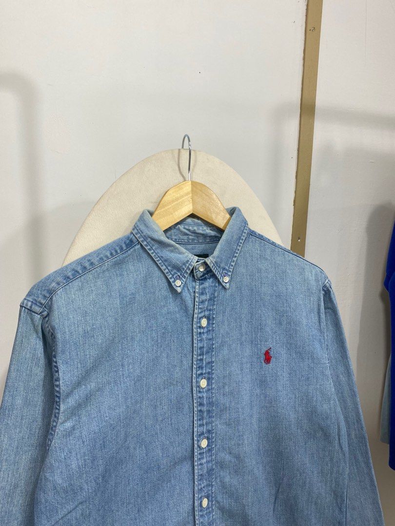 Polo Ralph Luaren Denim, Men's Fashion, Tops & Sets, Formal Shirts on ...