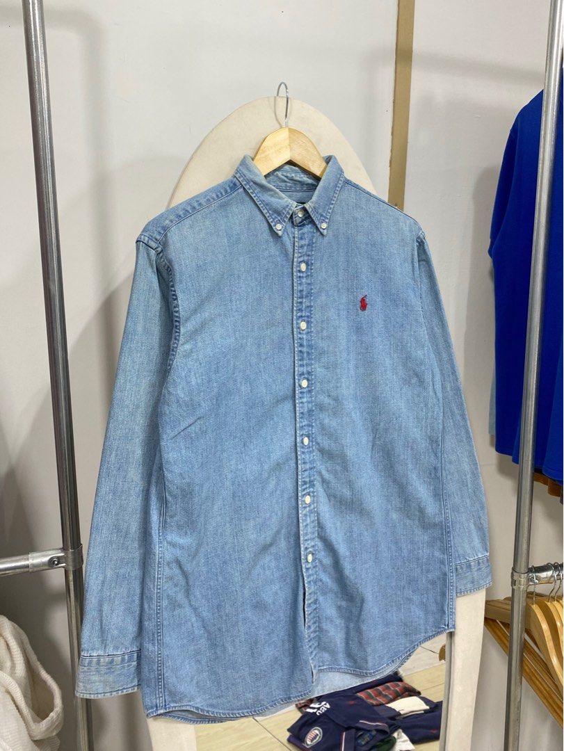 Polo Ralph Luaren Denim, Men's Fashion, Tops & Sets, Formal Shirts on ...