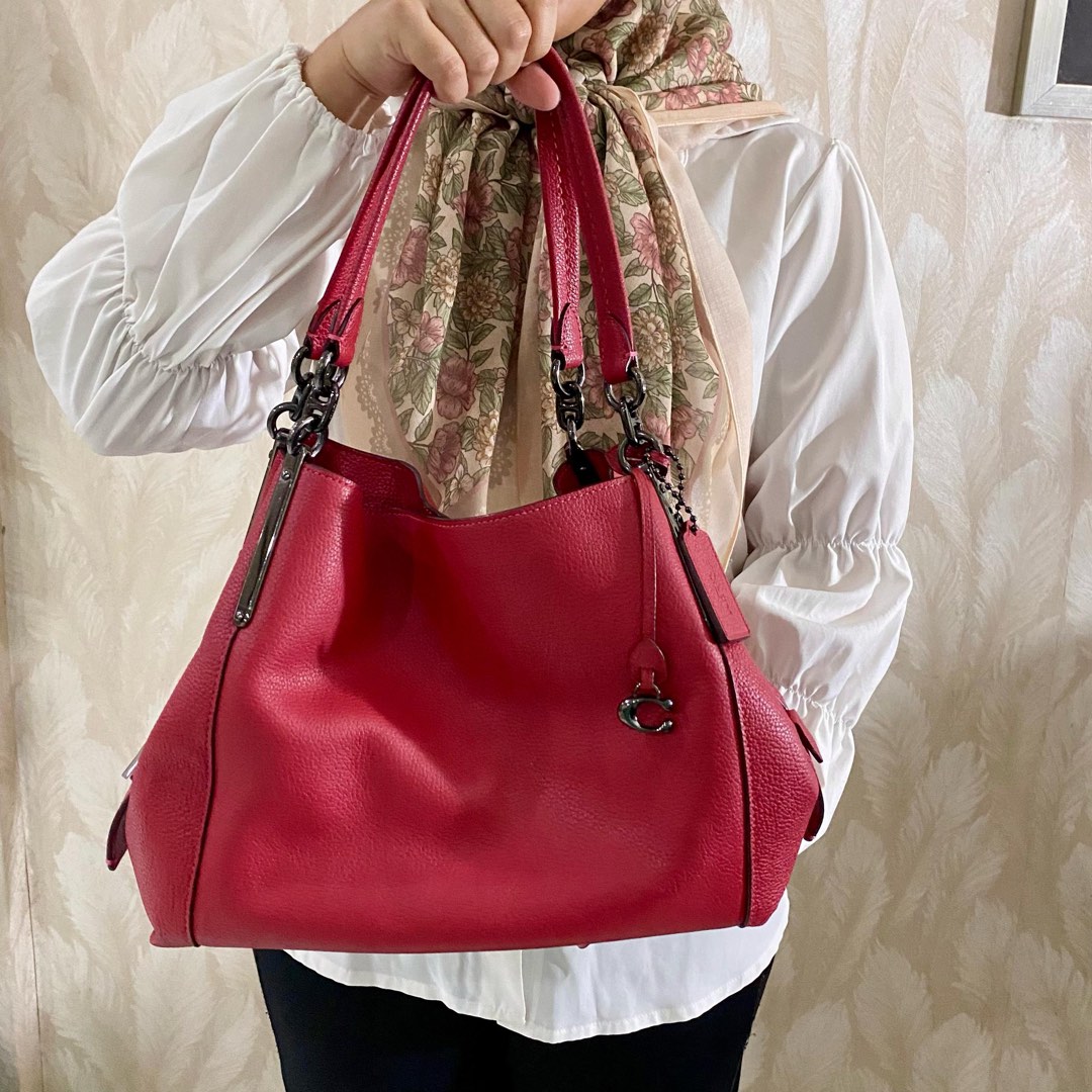Red Coach Shoulderbag, Women's Fashion, Bags & Wallets, Shoulder Bags ...