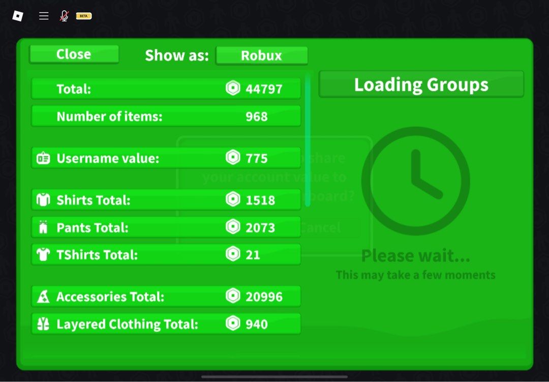 Roblox Account (44k robux spent ) a lot accessories, Video Gaming ...