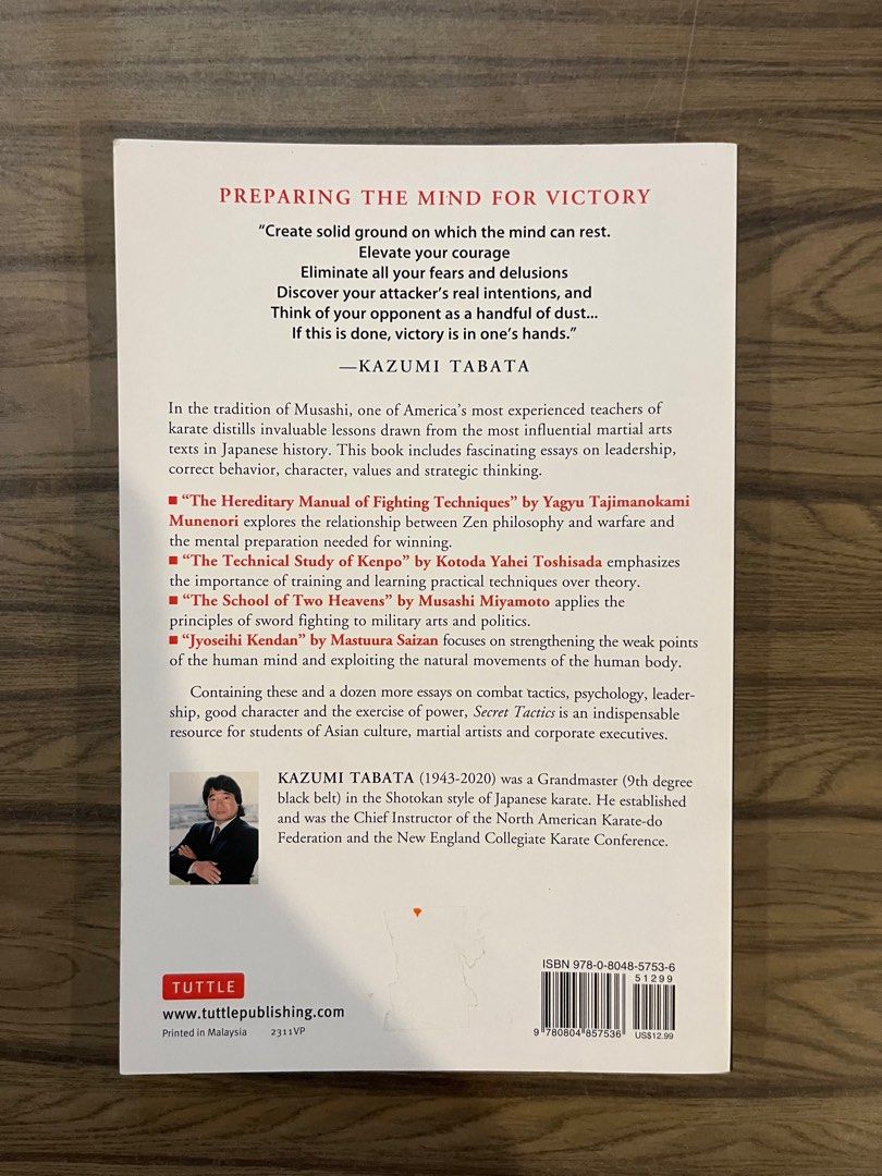 Secret Tactics - Kazumi Tabata / lessons for the Great Japanese Martial ...