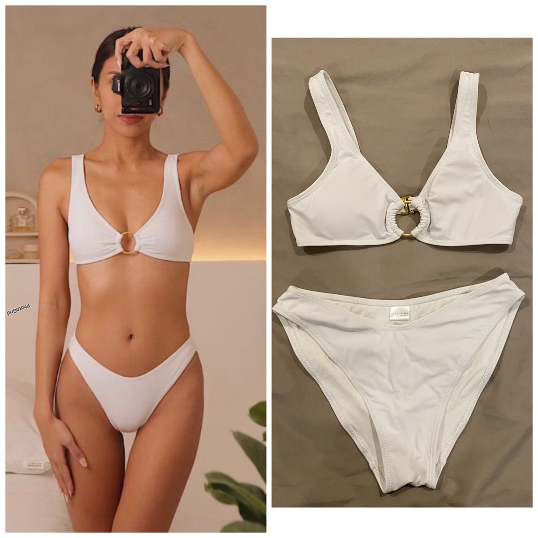 SET Nudeswim Steph White Bikini S, Women's Fashion, Swimwear, Bikinis ...