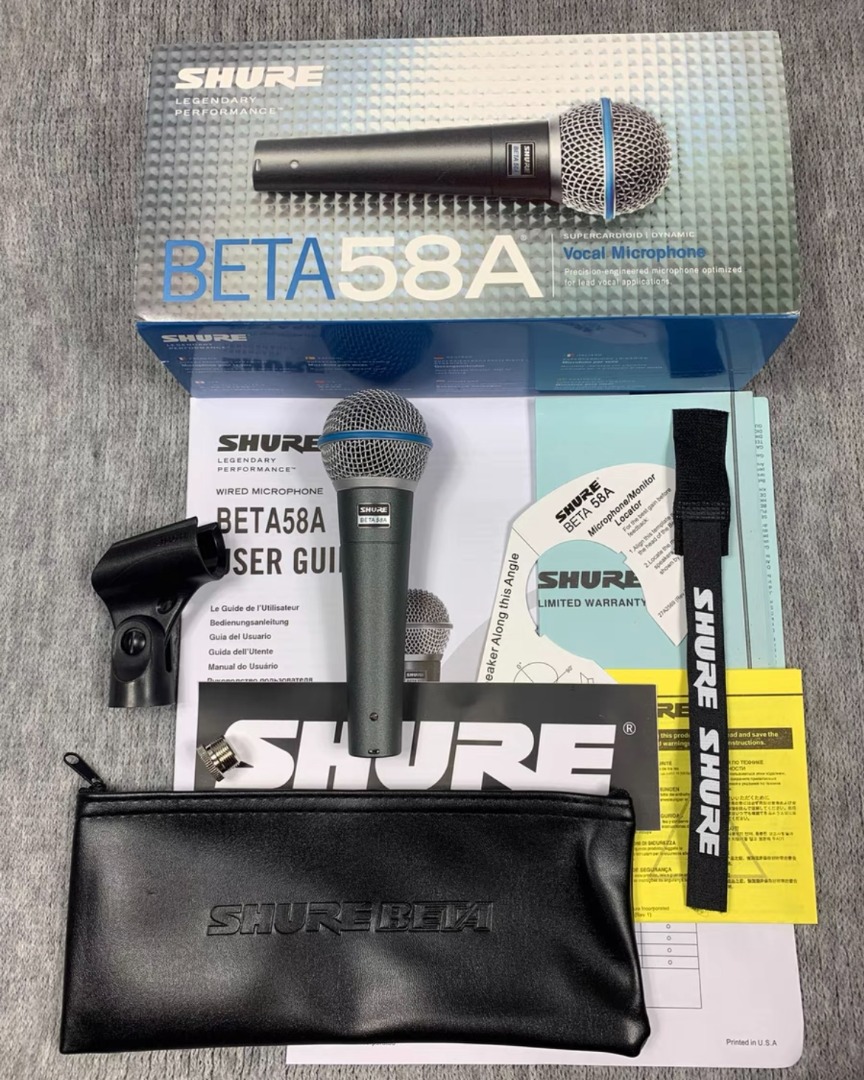 Shure BETA 58A Dynamic Vocal Microphone, Audio, Microphones on Carousell