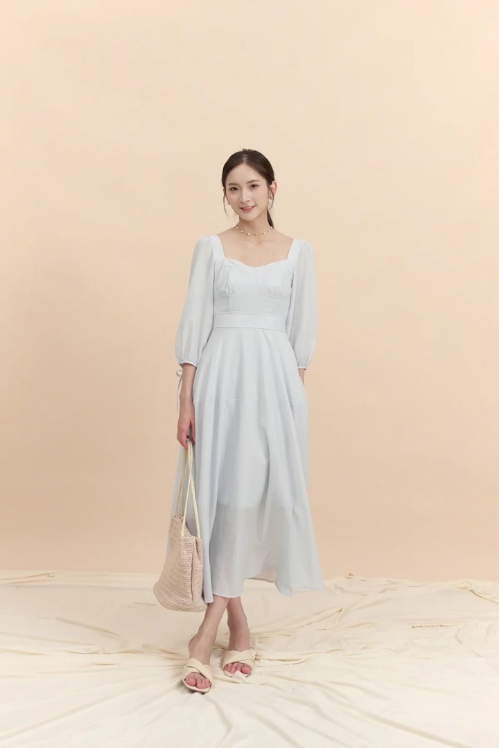 TLC Label - Lilou Dress in Baby Blue, Women's Fashion, Dresses & Sets ...