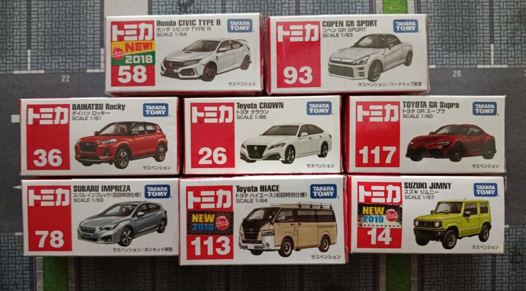 Tomica JDM Cars 1/64 Scale Diecast Toyota Daihatsu Subaru Suzuki N ...