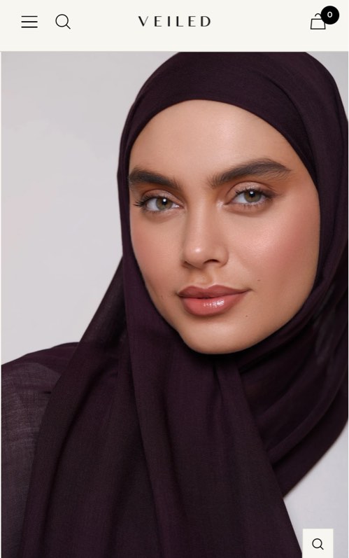 Veiled Modal Hijab - Chocolate Plum, Women's Fashion, Muslimah Fashion ...