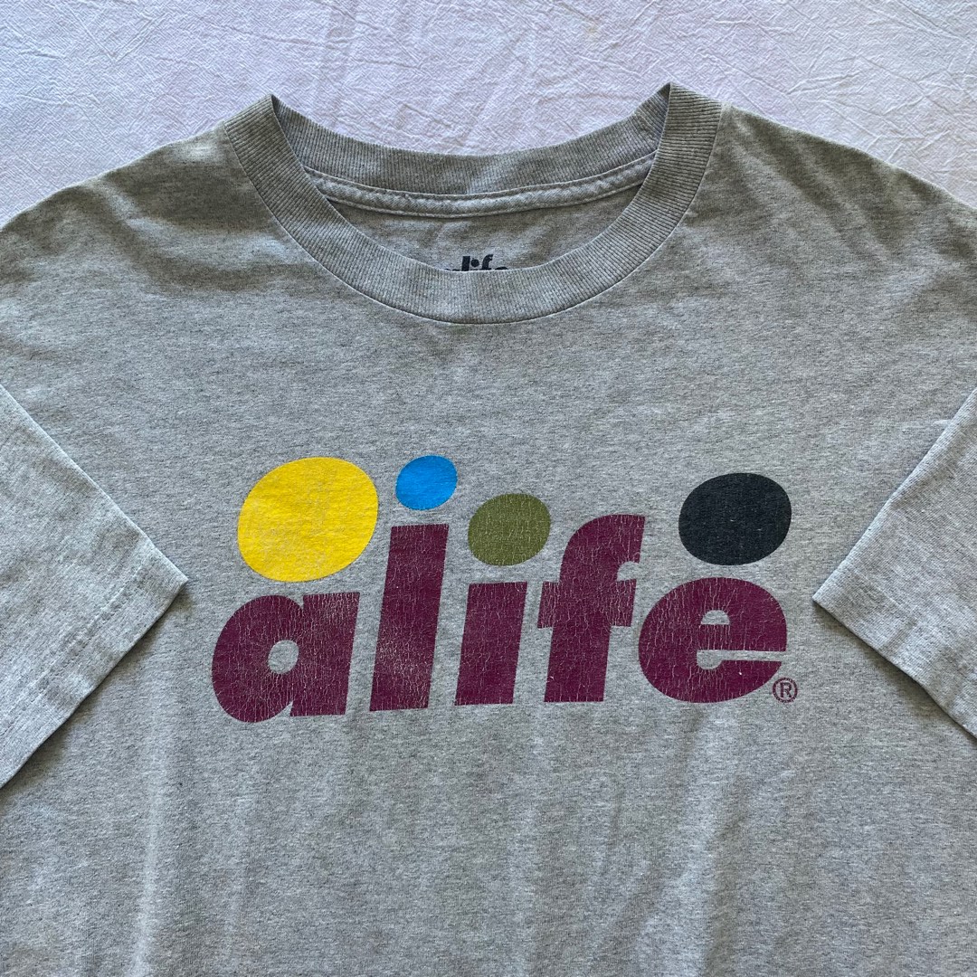 Vintage Alife Wording Tee, Men's Fashion, Tops & Sets, Tshirts & Polo ...