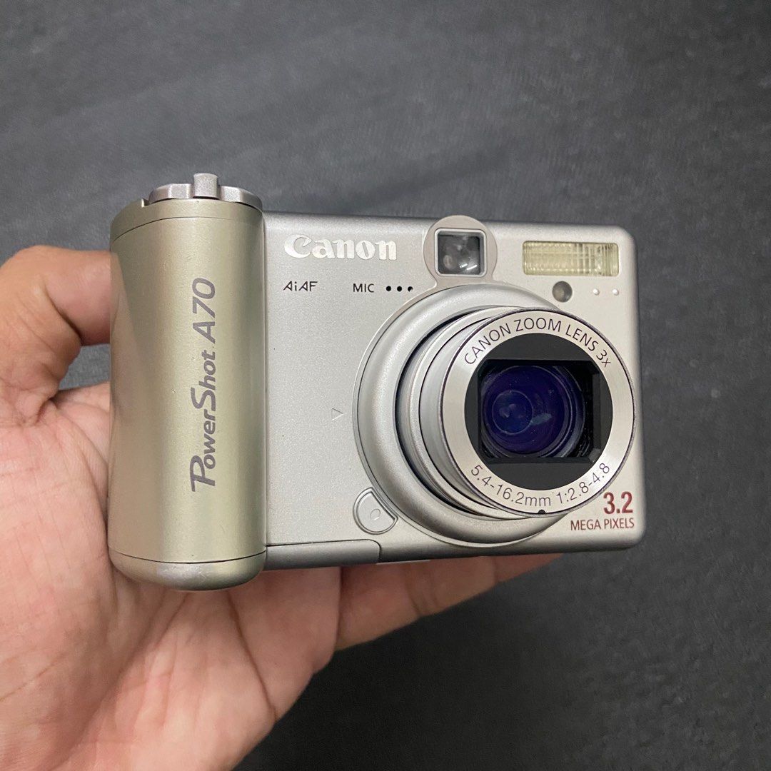 Vintage Canon PowerShot A70 Digital CCD Camera, Photography, Cameras on Carousell