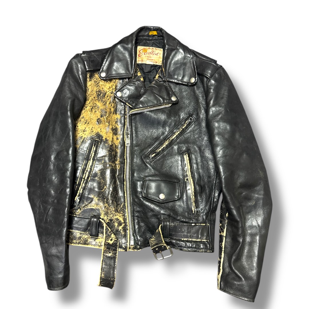 VINTAGE SCHOTT STYLE DOUBLE COLLAR JACKET, Men's Fashion, Coats ...