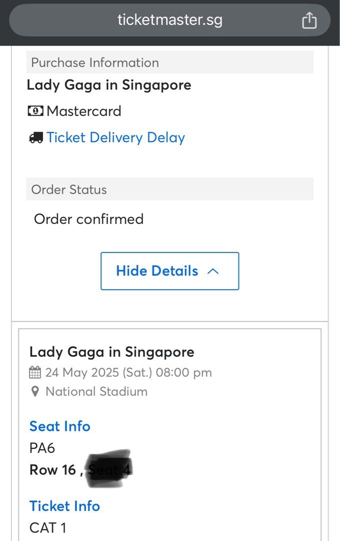 WTS CAT 1 PA6 Ticket 25 MAY 2025, Tickets & Vouchers, Event Tickets on Carousell