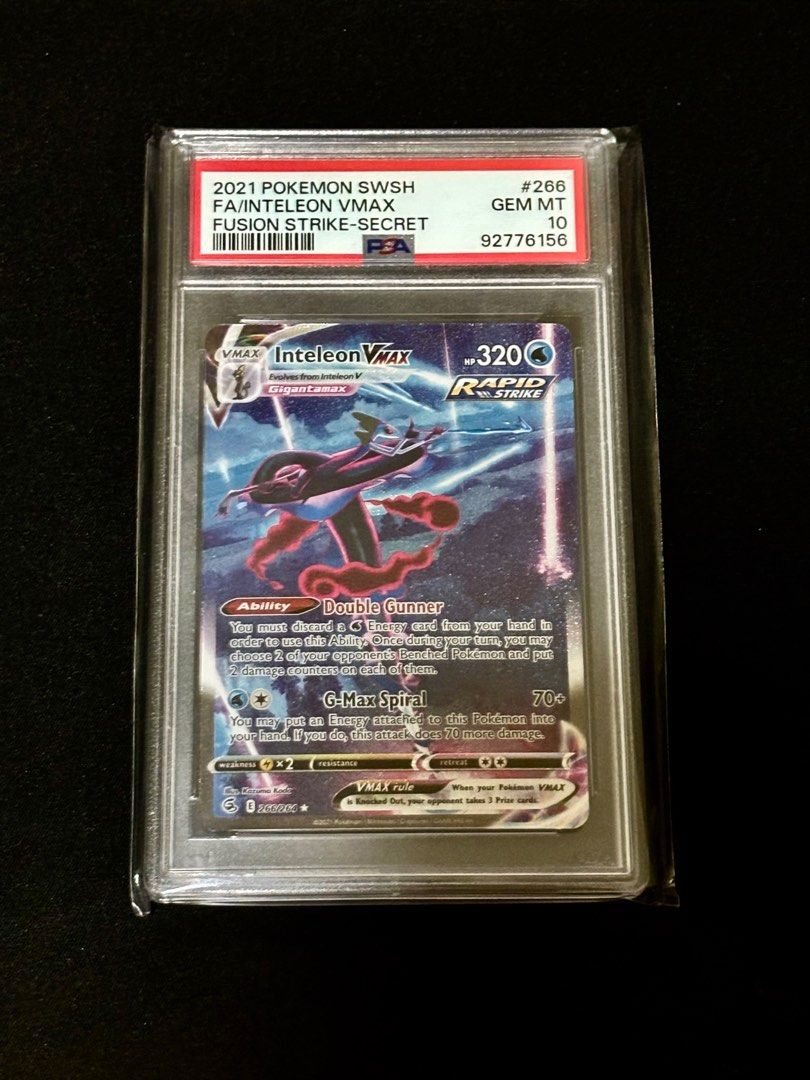 2021 Pokémon Fusion Strike Secret Full Art Inteleon Vmax PSA 10, Hobbies & Toys, Toys & Games on ...
