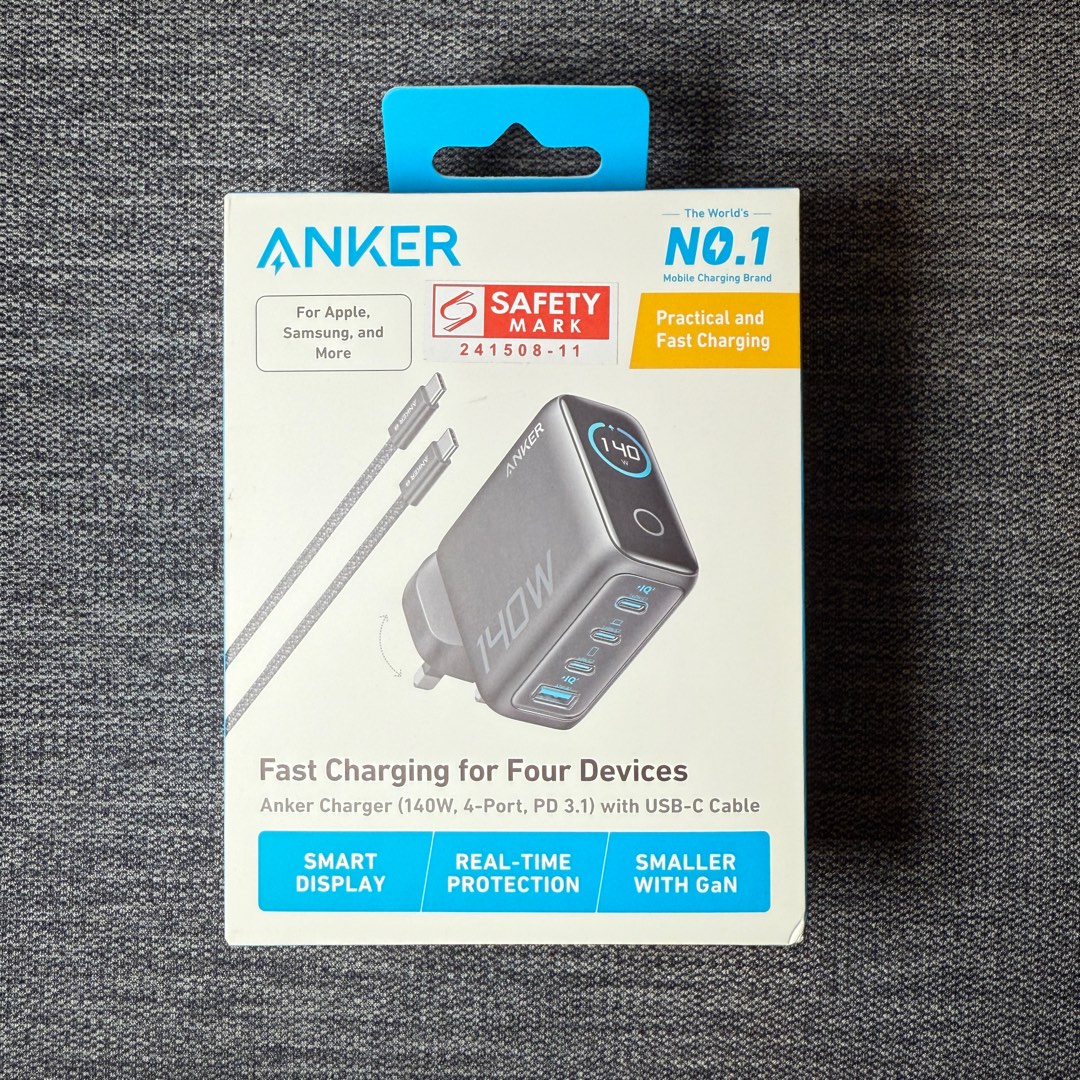Anker 140w PD charger adaptor, Mobile Phones & Gadgets, Mobile & Gadget ...