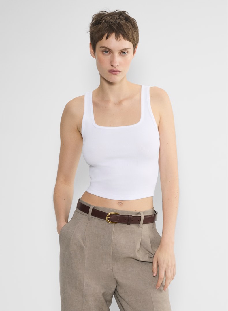Aritzia square neck cami, Women's Fashion, Tops, Sleeveless on Carousell
