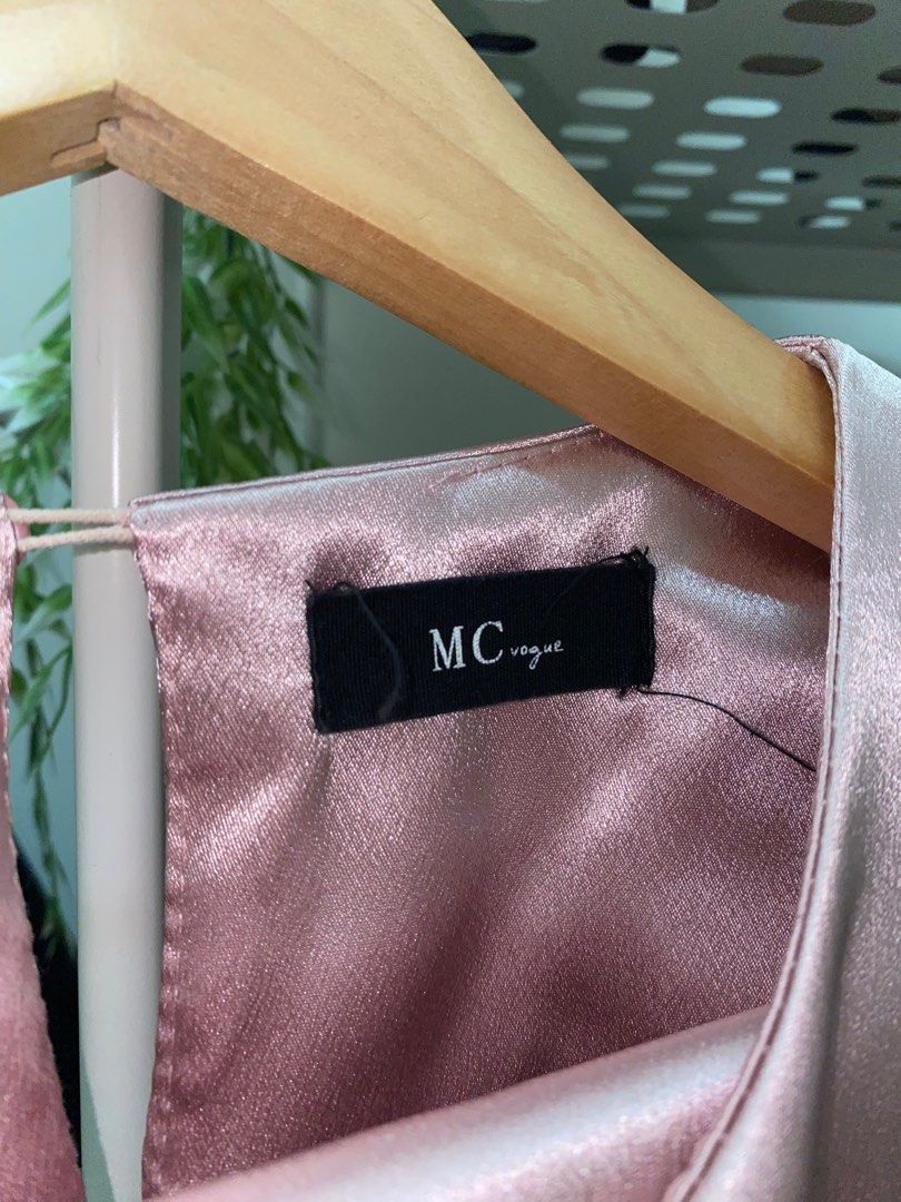 BAJU KURUNG MC VOGUE | BAJU RAYA | KURUNG SATIN PINK, Women's Fashion ...
