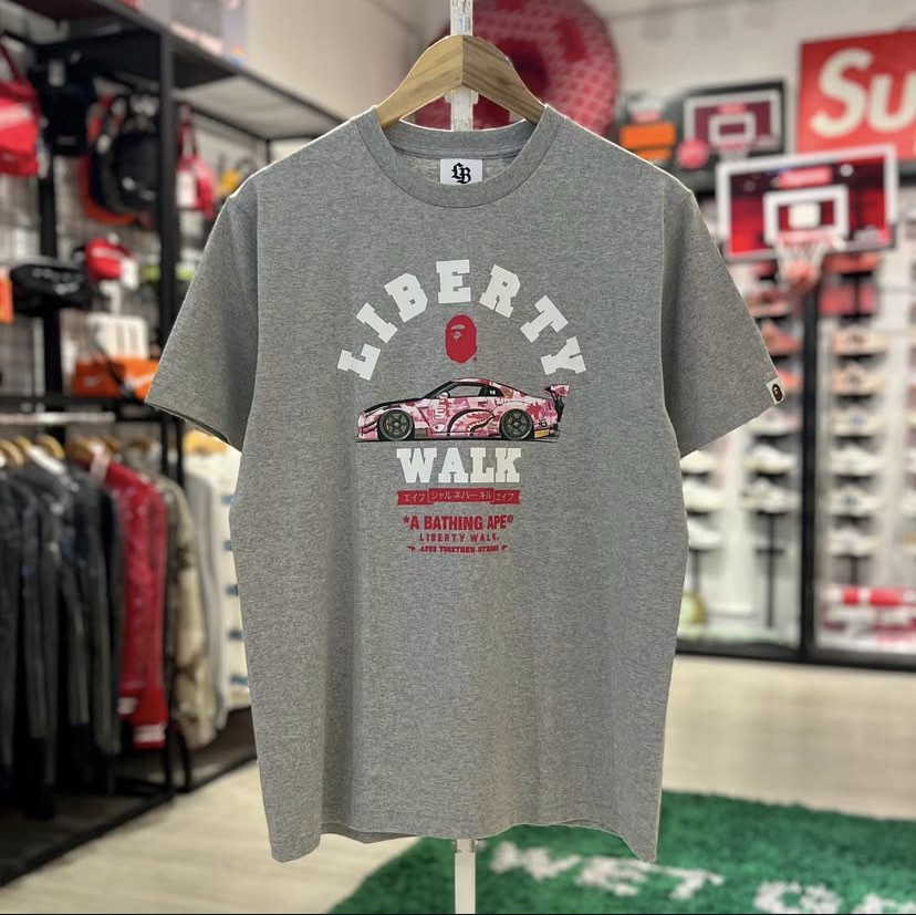 Bape x LBWK Pink GTR Tee, Men's Fashion, Tops & Sets, Tshirts & Polo ...