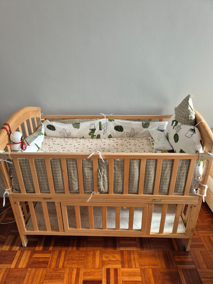 CHILUX 6 Mode Multifunctional Baby Cot (Wooden), Babies & Kids, Baby ...