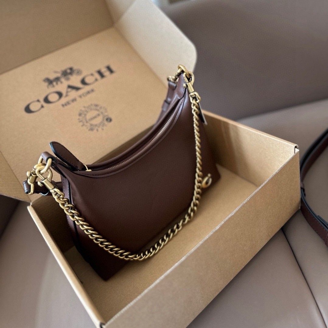 COACH Juliet Shoulder Bag 25 Crossbody Sling Brass Maple, Women's ...