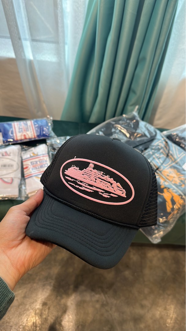 Corteiz Trucker Pink, Men's Fashion, Watches & Accessories, Cap & Hats ...