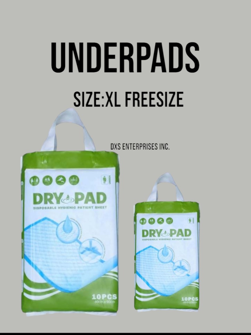 DRY PADS/UNDERPADS 10'S PER PACK DISPOSABLE, Beauty & Personal Care ...
